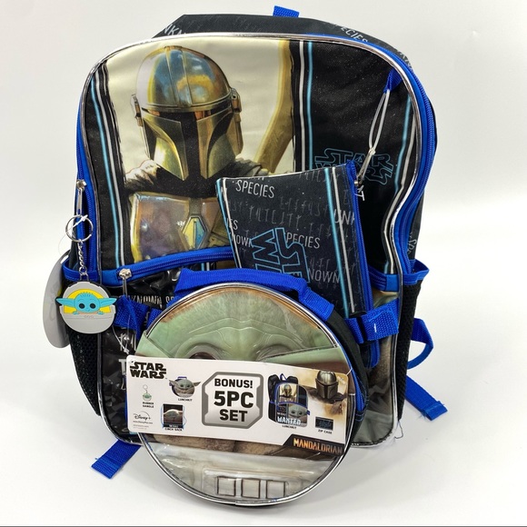 Star Wars | Accessories | Star Wars Mandalorian Backpack 5 Pieces ...